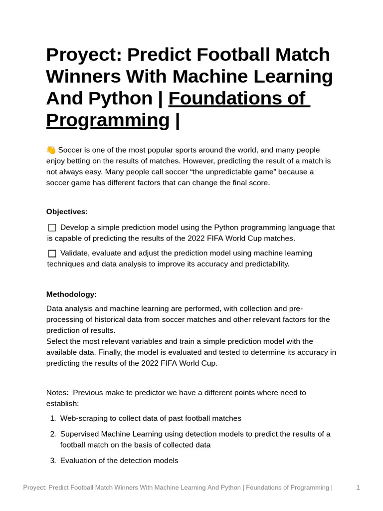 Proyect Predict Football Match Winners With Machine Learning and Python ...