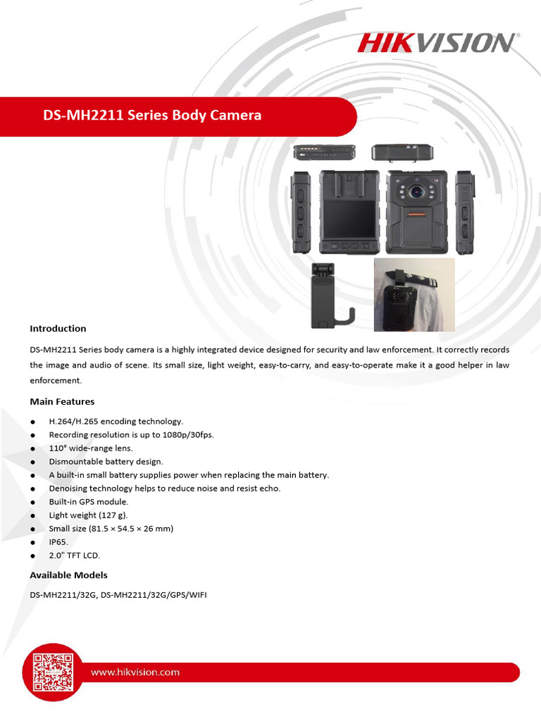 Hikvision - DS MH2211 32G GPS Wifi | PDF | Video | Camera