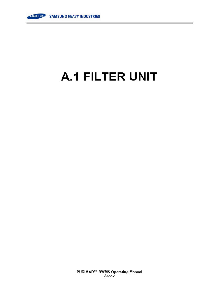 Mm-55-3 - Ballast Water Treatment System Operation Manual Annex | PDF | Valve | Filtration