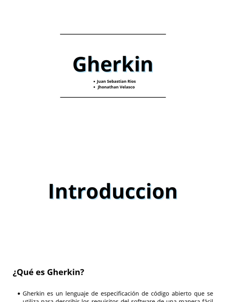 Gherkin | PDF | Software | Usuario (informática)