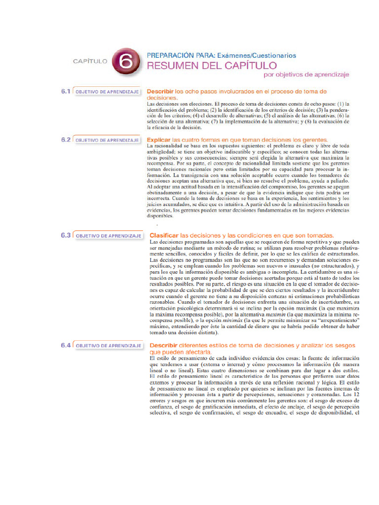Resumen Del Capitulo 6 y 7 | PDF