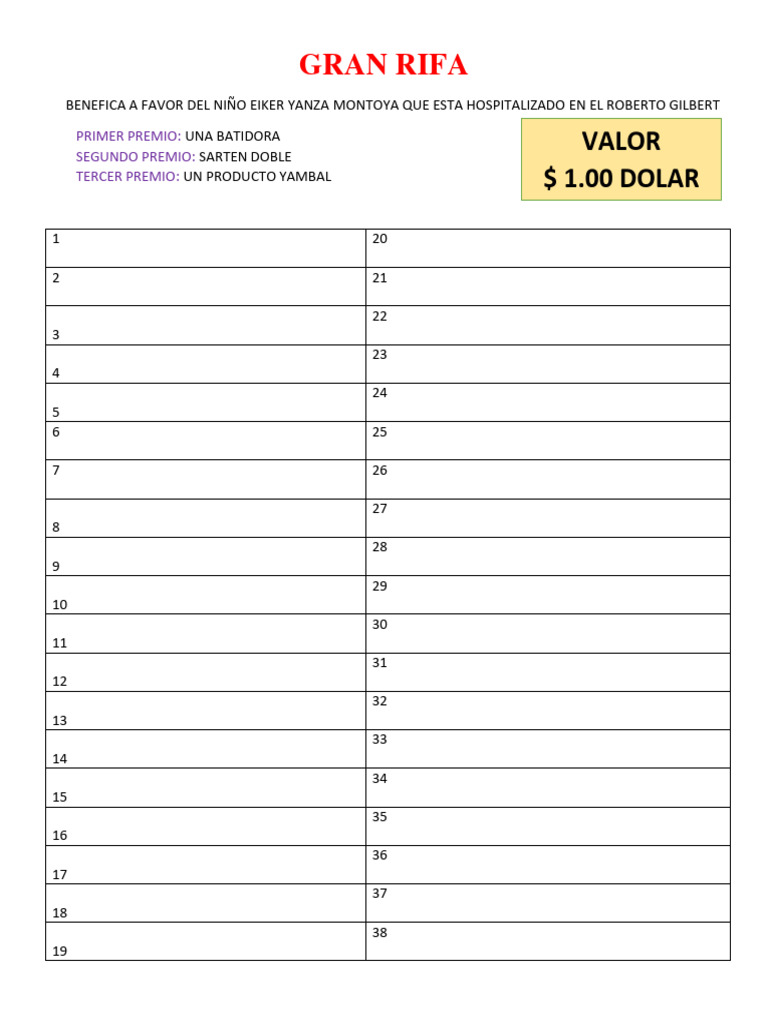 Gran Rifa | PDF