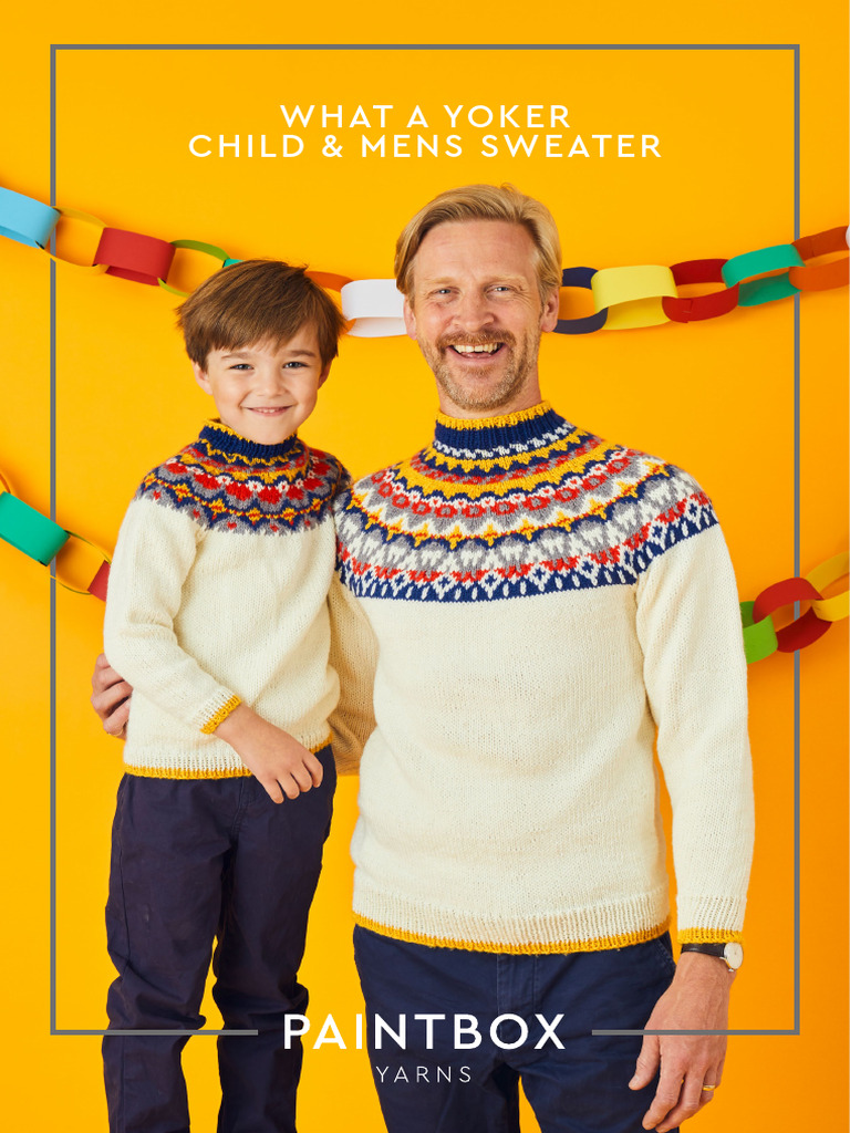 What A Yoker Free Sweater Knitting Pattern For Boys and Men in Paintbox ...