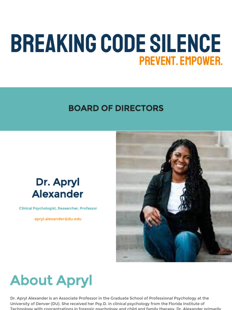 Breaking Code Silence Lookbook | PDF | Psychological Trauma | Psychotherapy