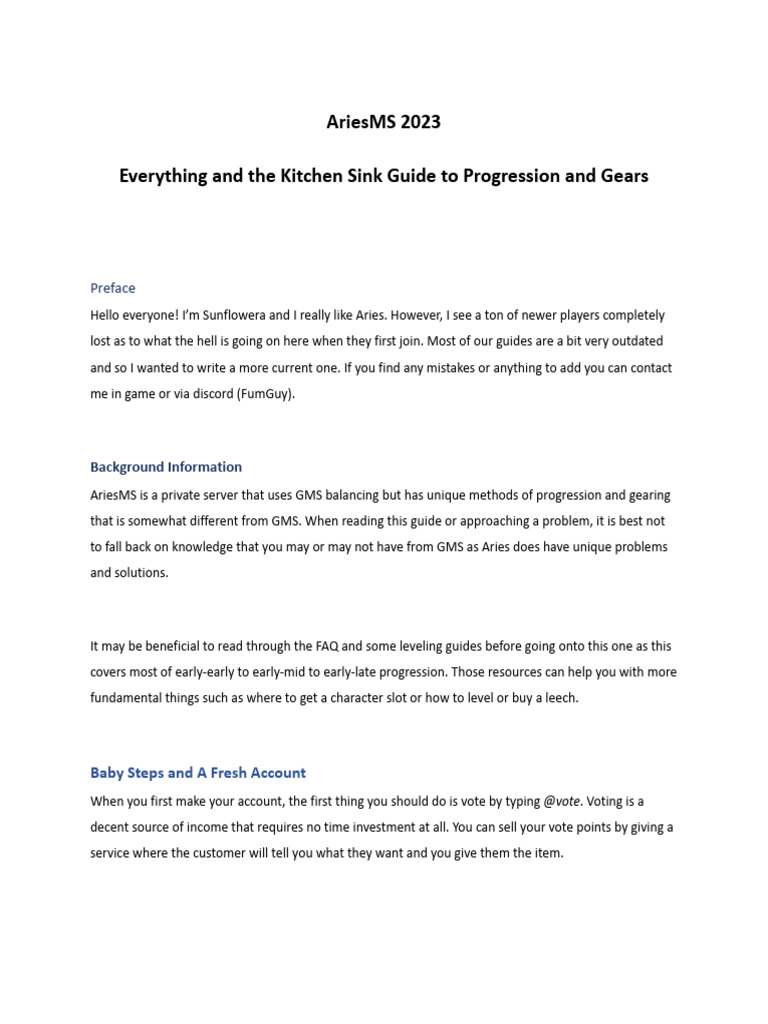 2023 AriesMS Newbie Guide | PDF