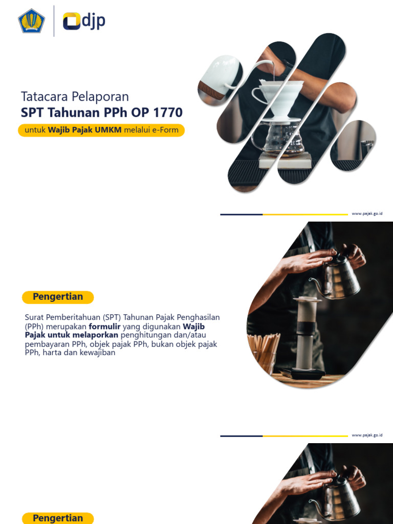 Tatacara Pengisian SPT Tahunan OP UMKM (Eform) | PDF