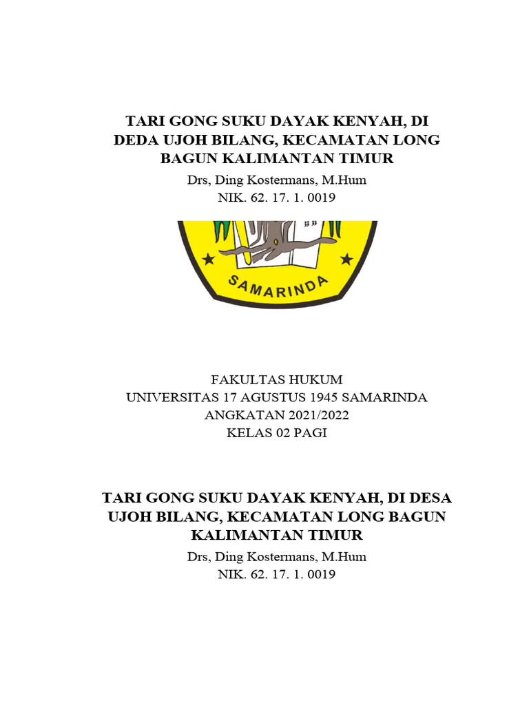 Pola Lantai Tari Gong Dayak Kenyah | PDF | Indonesian People | Borneo