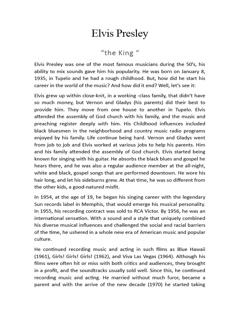 Essay Elvis | Download Free PDF | Elvis Presley