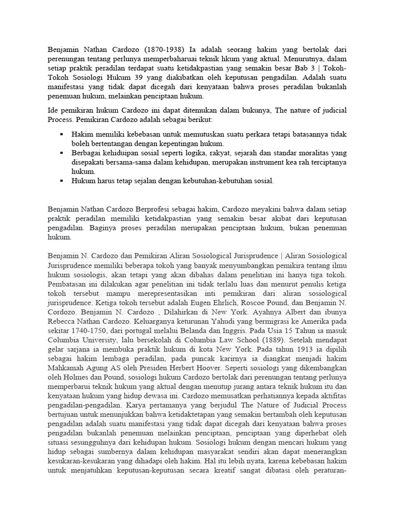Benjamin Nathan Cardozo | PDF