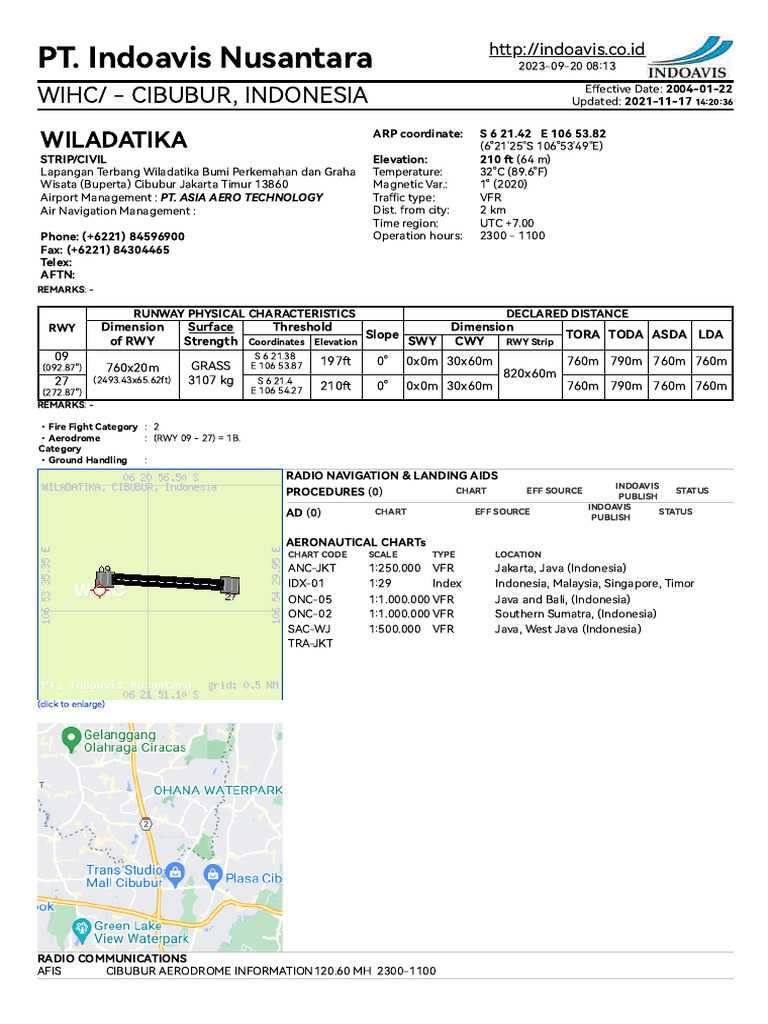 Aerodrome Chart | PDF | Runway | Indonesia