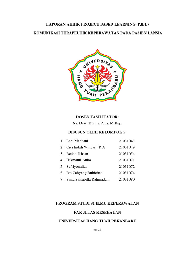 Laporan Akhir Project Based Learning Kel 5 (Lansia) | PDF