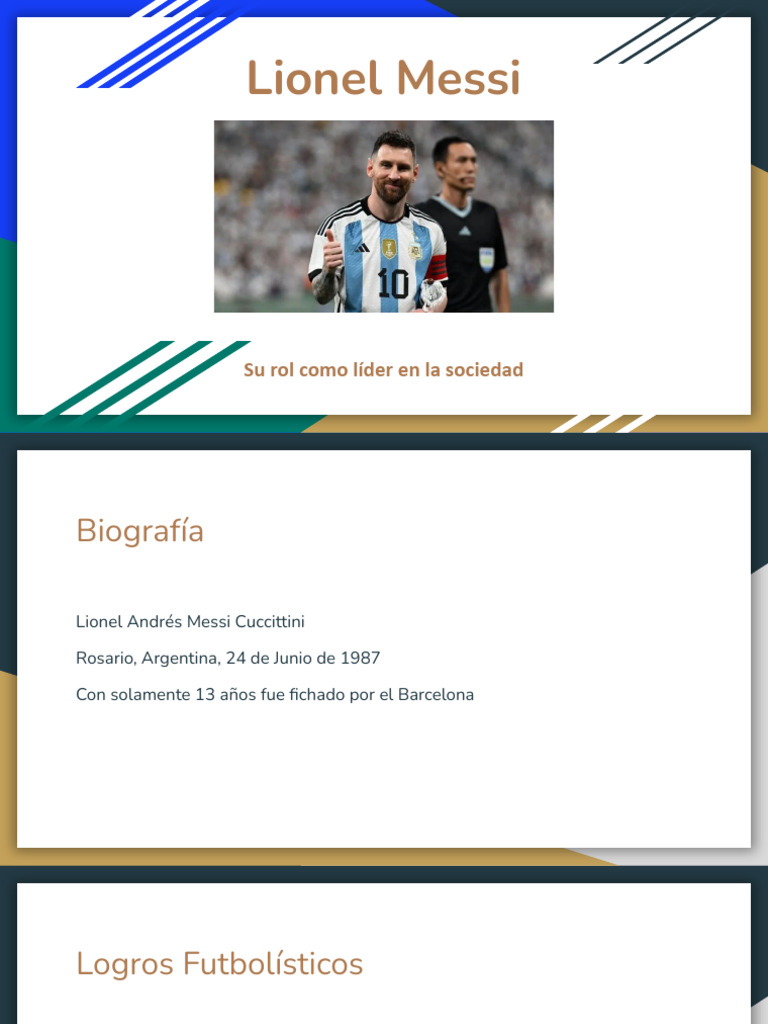Biografía y liderazgo de Lionel Messi | PDF | Crecimiento personal y ...