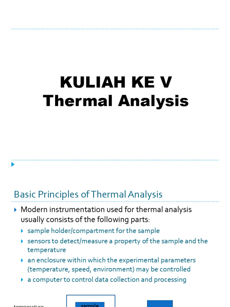 Kuliah 5 DSC Tga, Dta 2023 | PDF | Differential Scanning Calorimetry | Thermogravimetric Analysis