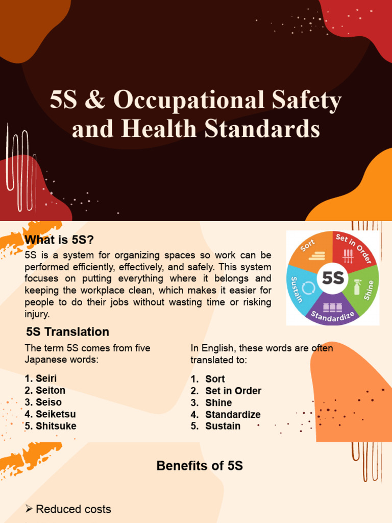 5S & Occupational Safety and Health Standards | PDF | Occupational ...