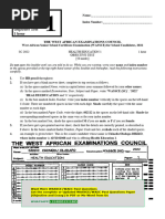 2024 Bece Rme Sample Questions From Waec | PDF