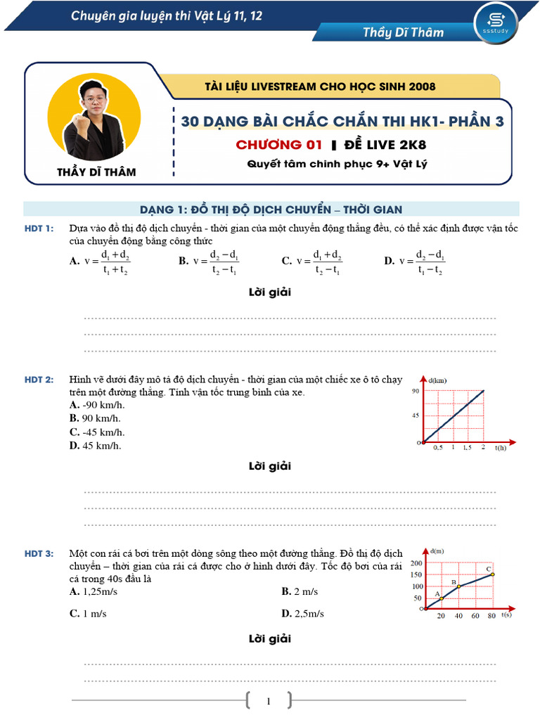 (Thầy Dĩ Thâm) 30 Dạng Bài Chắc Chắn Thi HK1 Cho 2K8 - Phần 3 | PDF