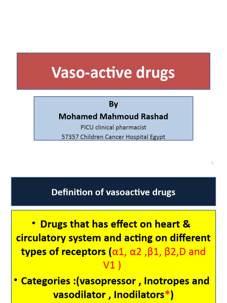Vasoactive Medication Mmre (Autosaved) | PDF | Shock (Circulatory ...