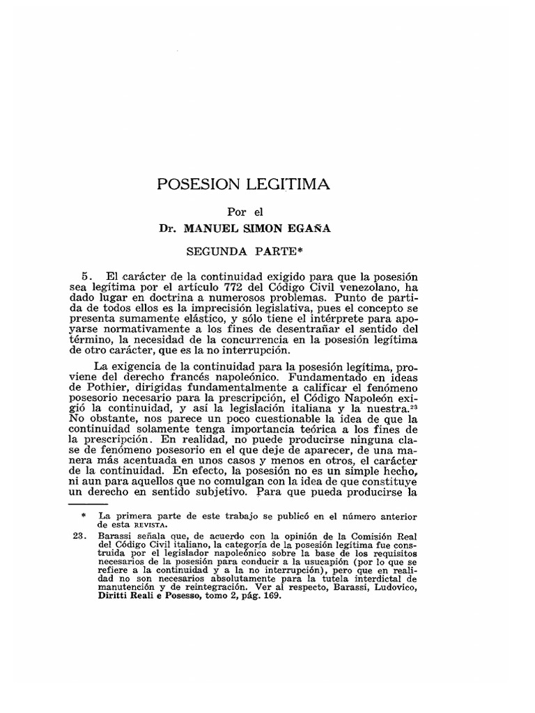 Continuidad en la Posesión Legítima | PDF | Posesión (Ley) | Violencia