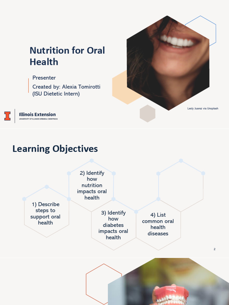 Nutrition For Oral Health | PDF | Oral Hygiene | Dentistry