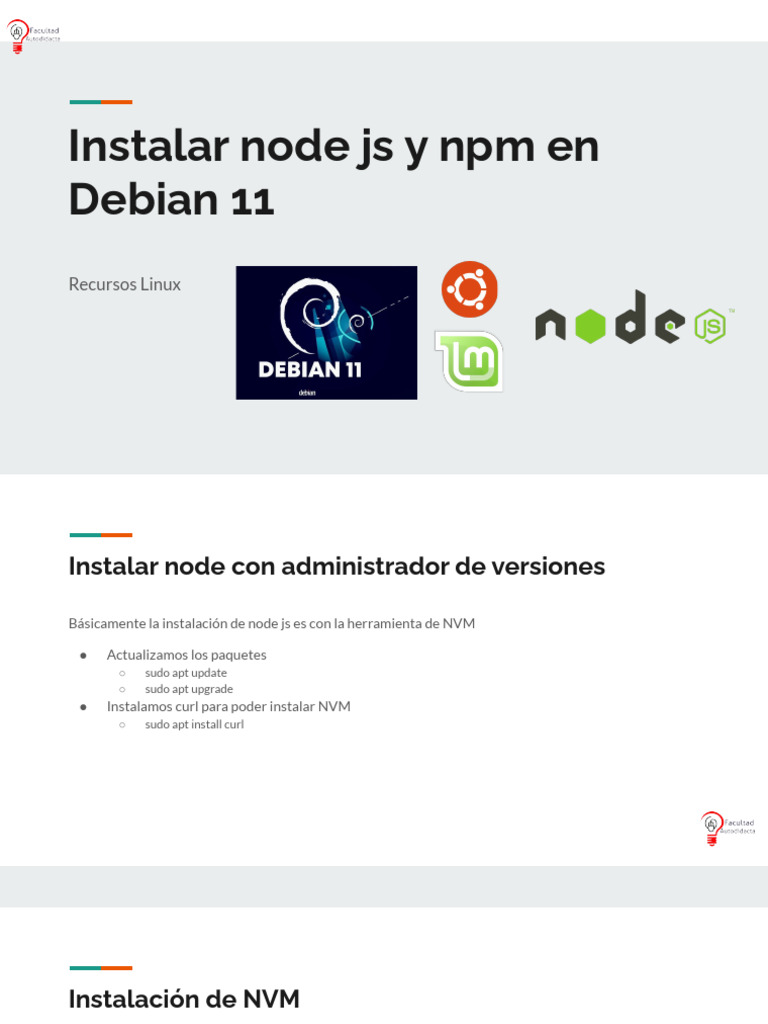 Instalar Node Js y NPM en Debian 11 | PDF