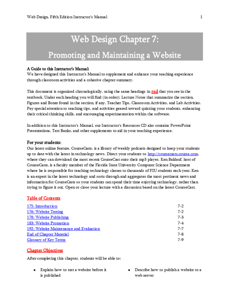 Web Design Introductory 5th Edition Campbell Solutions Manual | PDF | Search Engine Optimization ...