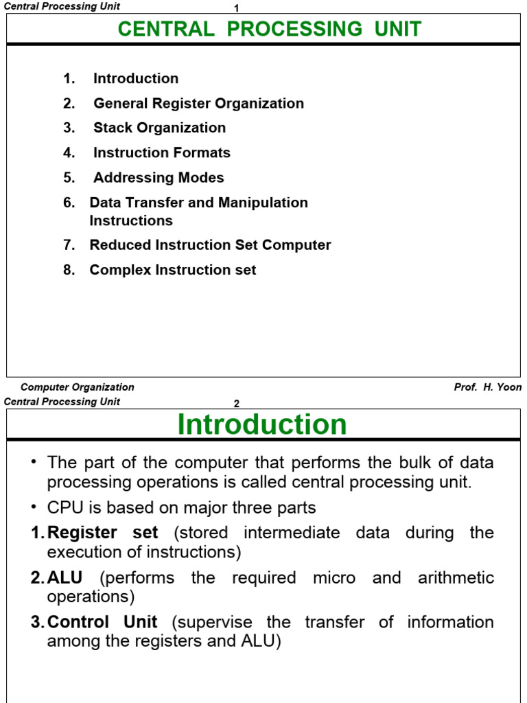 Central Processing Unit | PDF | Central Processing Unit | Computer Data Storage