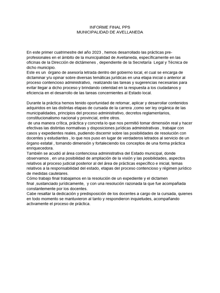 Informe Final PPS | PDF