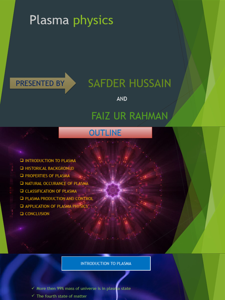 Plasma Physics by Safdr | PDF | Plasma (Physics) | Nuclear Fusion