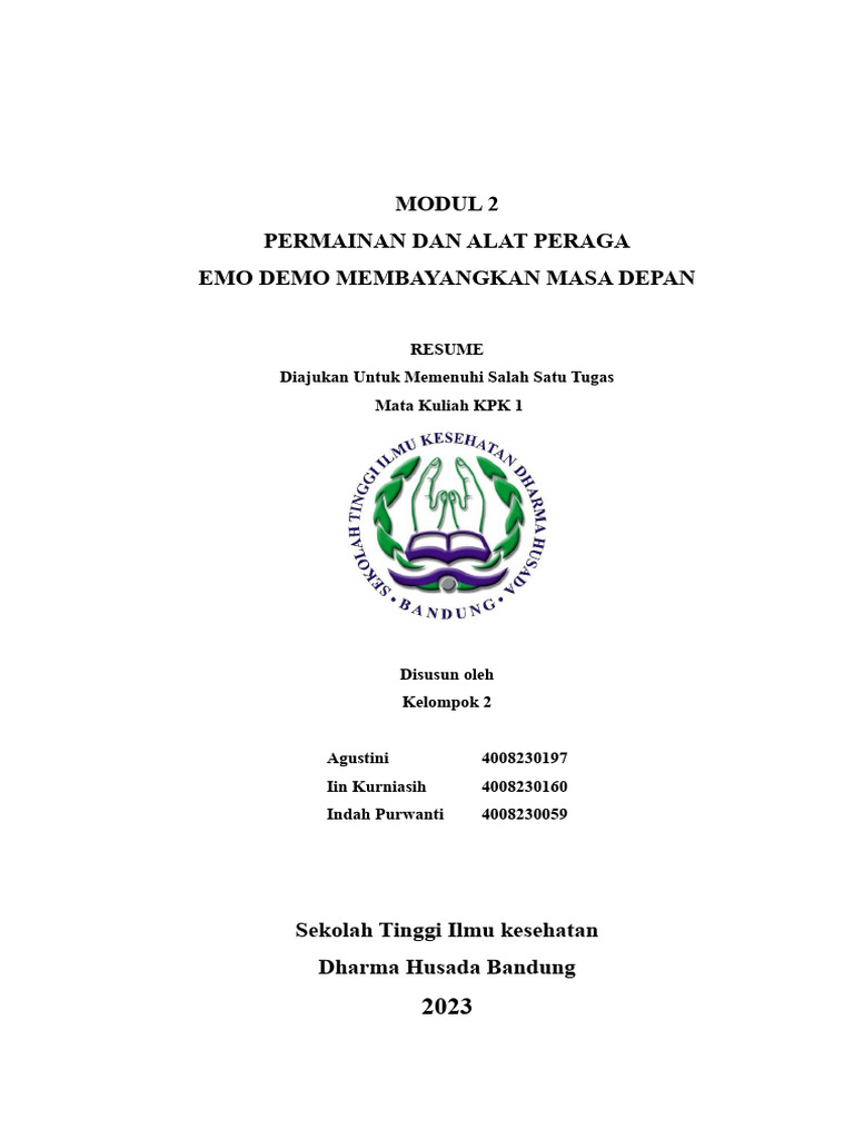 Resume Module 2 Emo Demo Membayangkan Masa Depan | PDF