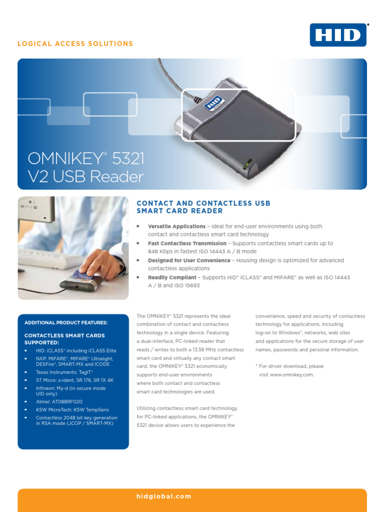 OMNIKEY OK5321 USB Reader | PDF | Smart Card | Computer Science