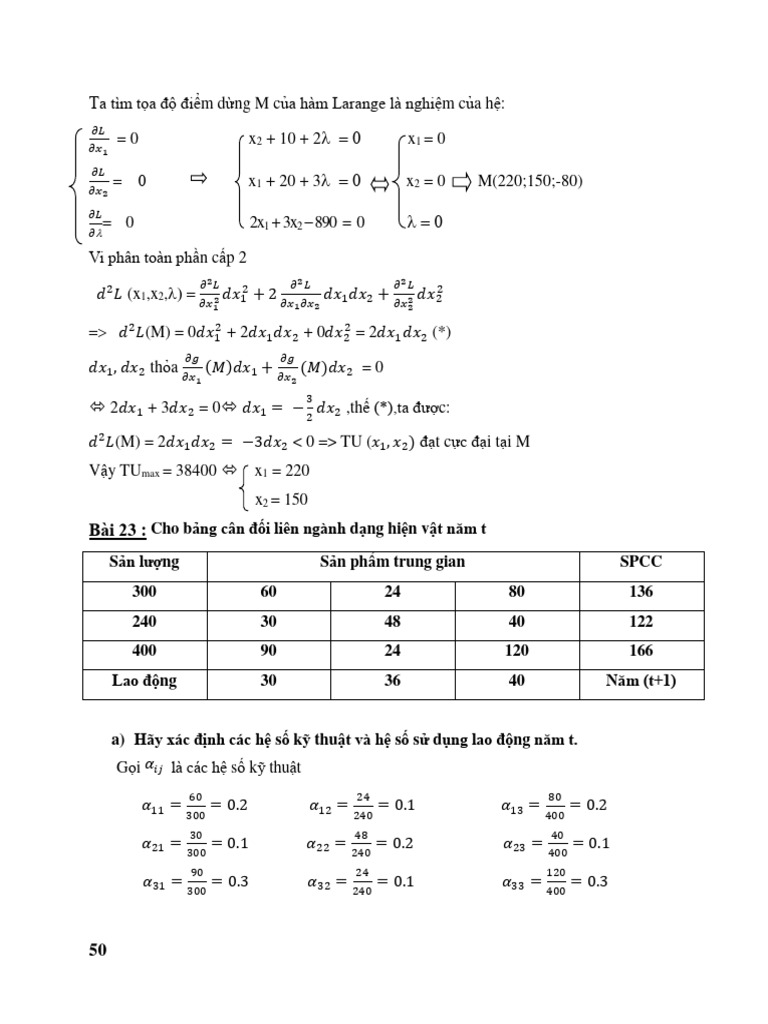 BAI TP DAP AN MO HINH TOAN KINH T-Trang-2 | PDF
