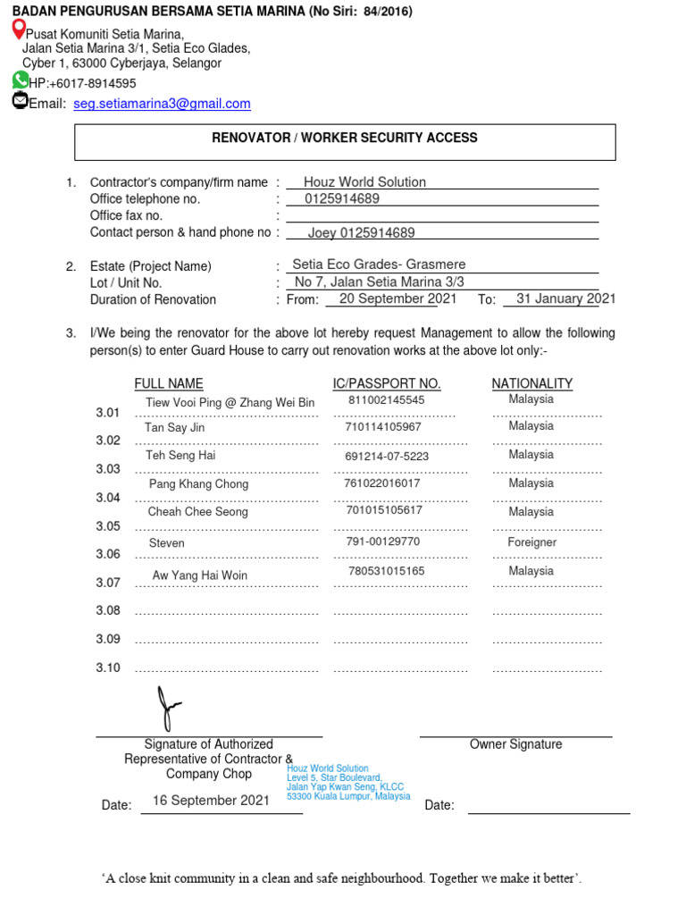 Contractor Pass Pdf
