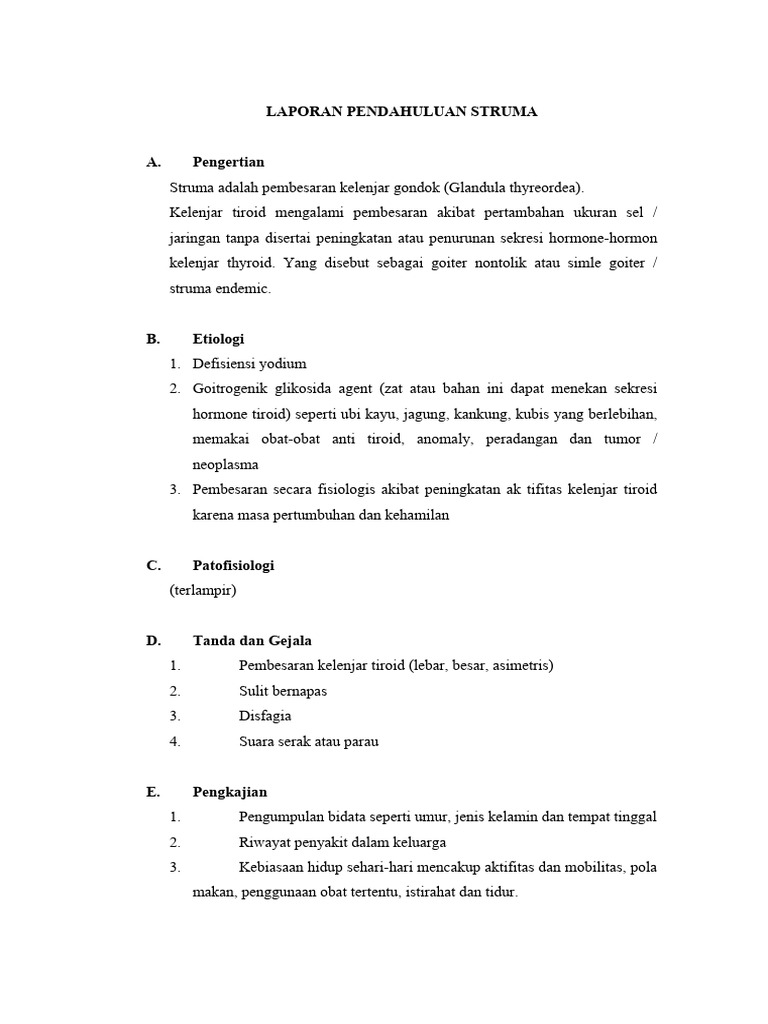 LP Dan Askep Struma Nike | PDF