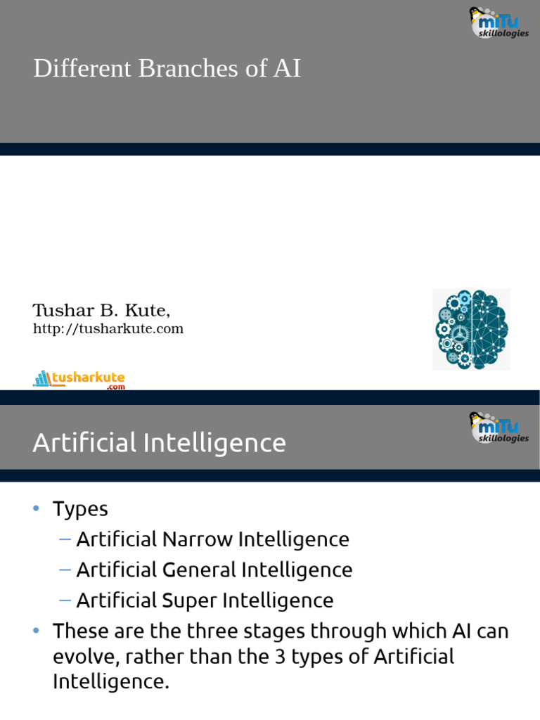 Different Branches of AI | PDF | Artificial Intelligence | Intelligence (AI) & Semantics