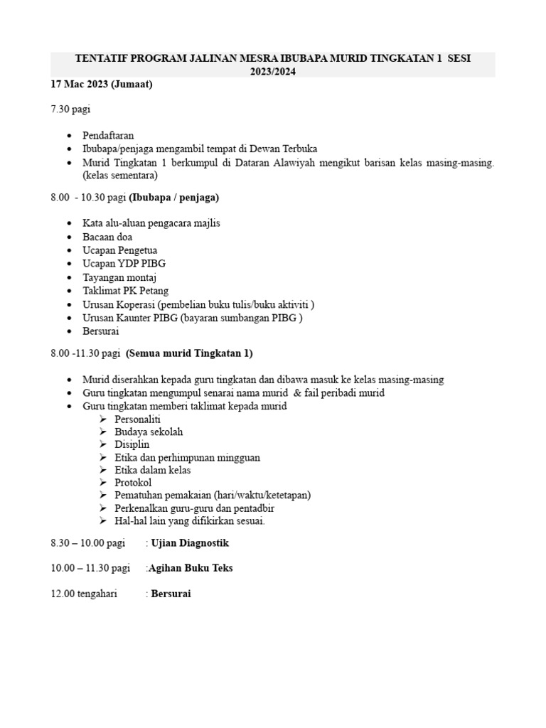 Tentatif Program | PDF