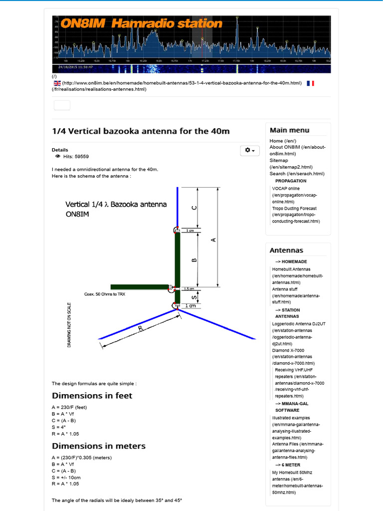 1 - 4 Vertical Bazooka Antenna For The 40m | PDF | Broadcast ...