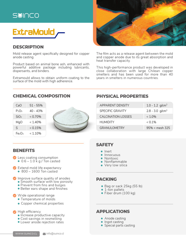 SUINCO - Extramould Product Sheet | PDF | Chemical Substances | Materials