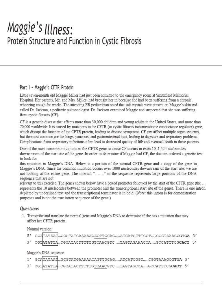 CF - Protein - Structure Act | PDF | Mucus | Proteins