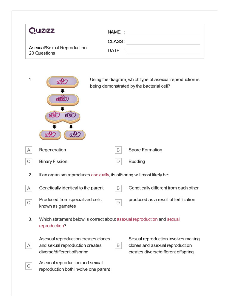 Asexual - Sexual Reproduction - Iman - Science | PDF | Reproduction ...