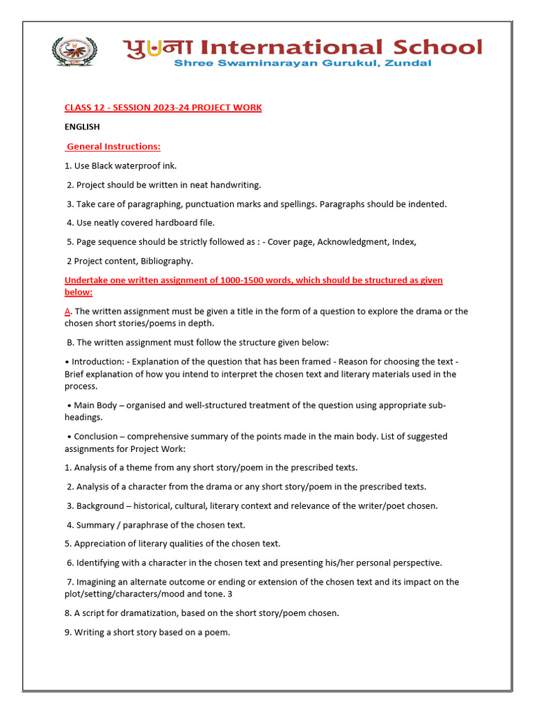 Class 12 English Project 23-24 | PDF | Poetry | Communication