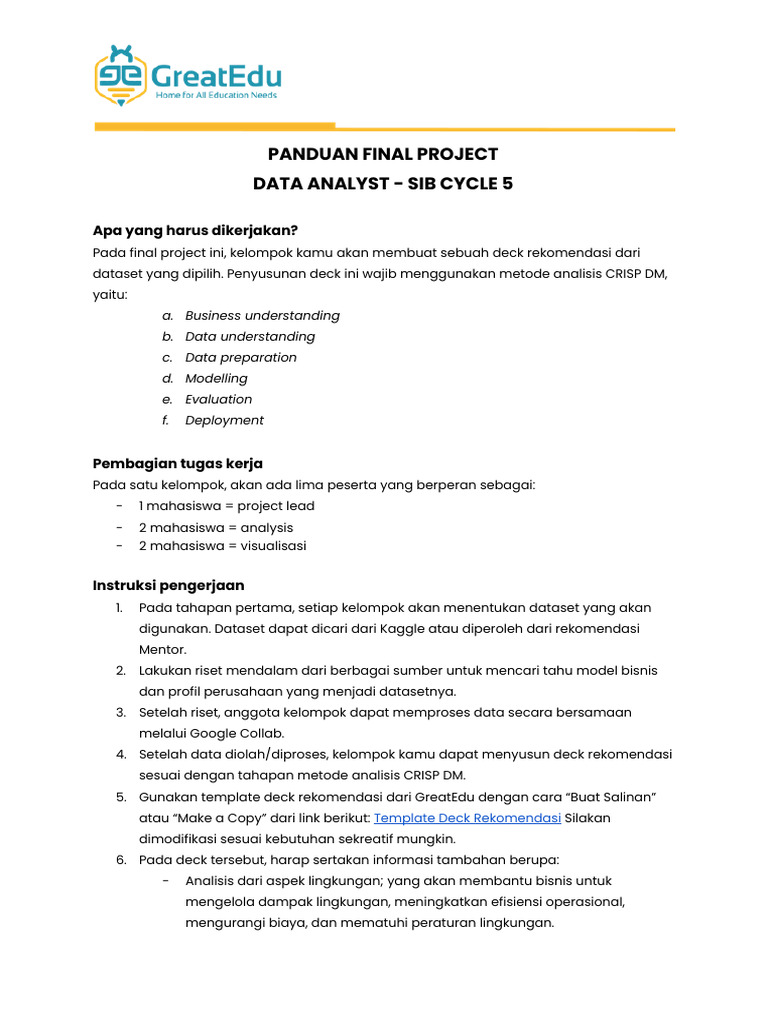 Panduan Final Project MSIB 2023 | PDF