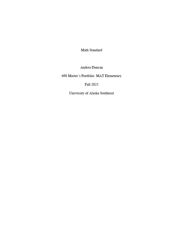 Portfolio - Math Standard | PDF | Constructivism (Philosophy Of ...