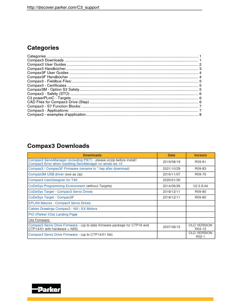 Compax3 Support Page | PDF | Internet Protocols | Control Engineering