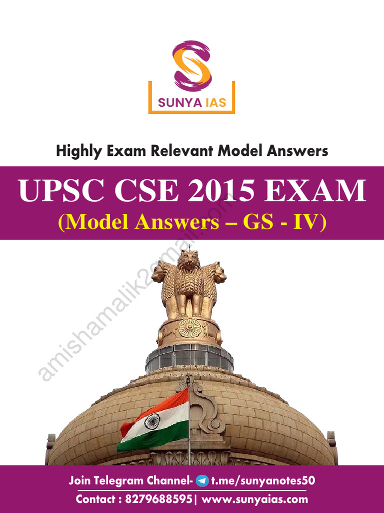 (Model Answers - GS - IV) : Upsc Cse 2015 Exam | PDF | Environmental Ethics | Courage