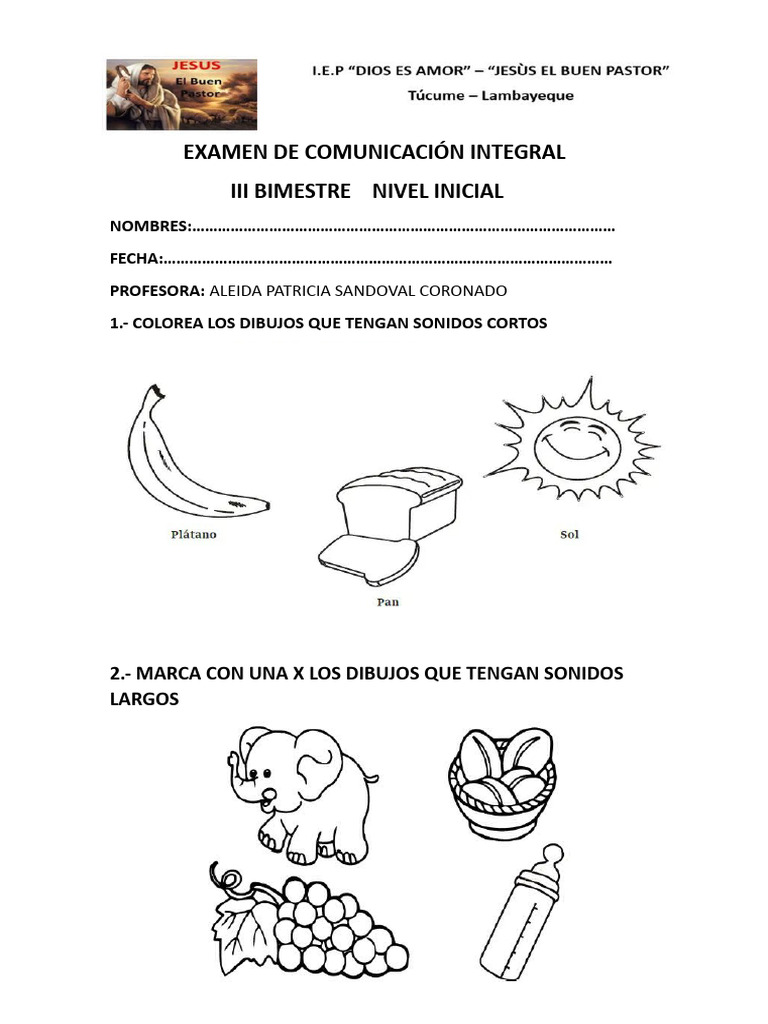 Examen de Comunicación Integral | PDF