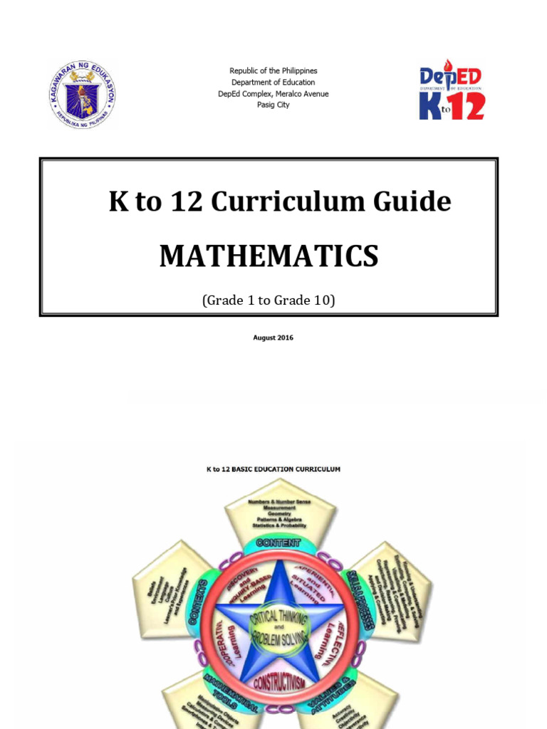 K-12 Mathematics Basic Education Curriculum (Intermediate) | PDF | Numbers | Equations
