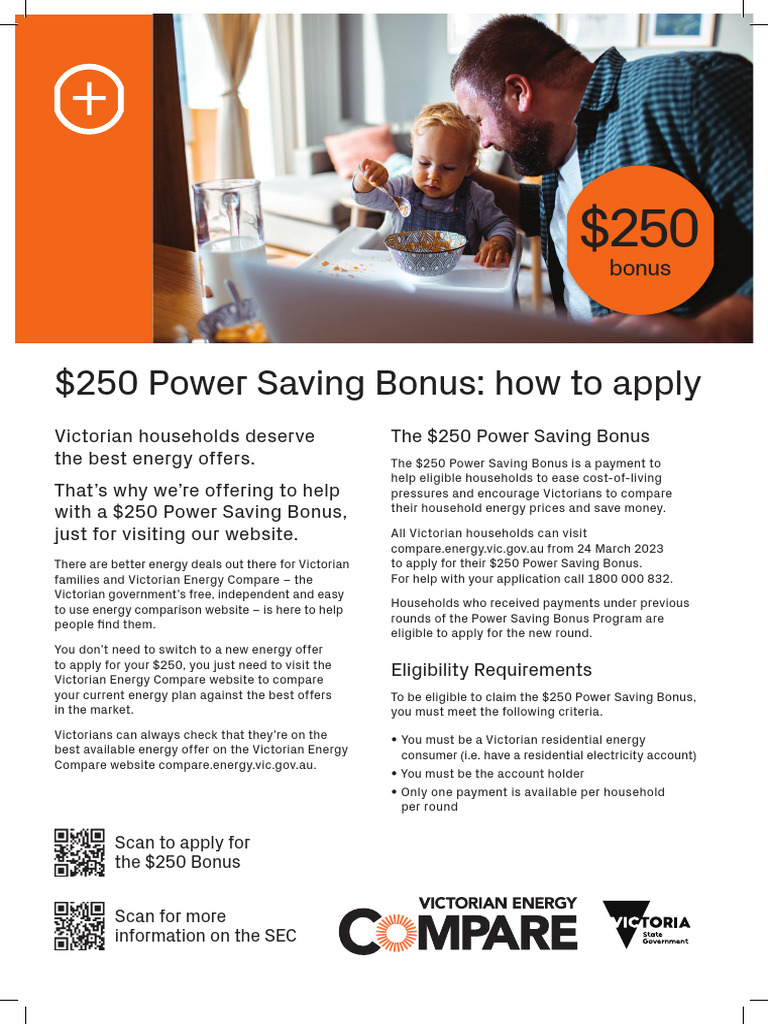 $250 Power Saving Bonus Application Guide | PDF | Nature | Economies