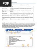 Partes y funciones de la interfaz de Word | PDF | Microsoft Word ...