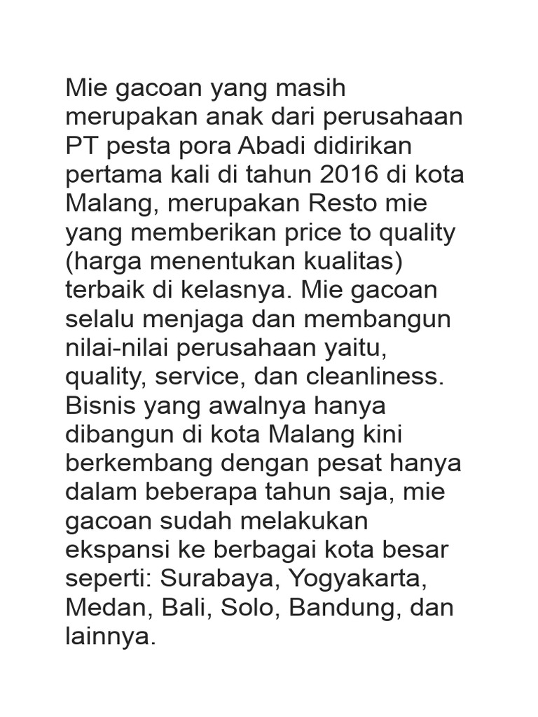 Mie Gacoan | PDF | Bisnis