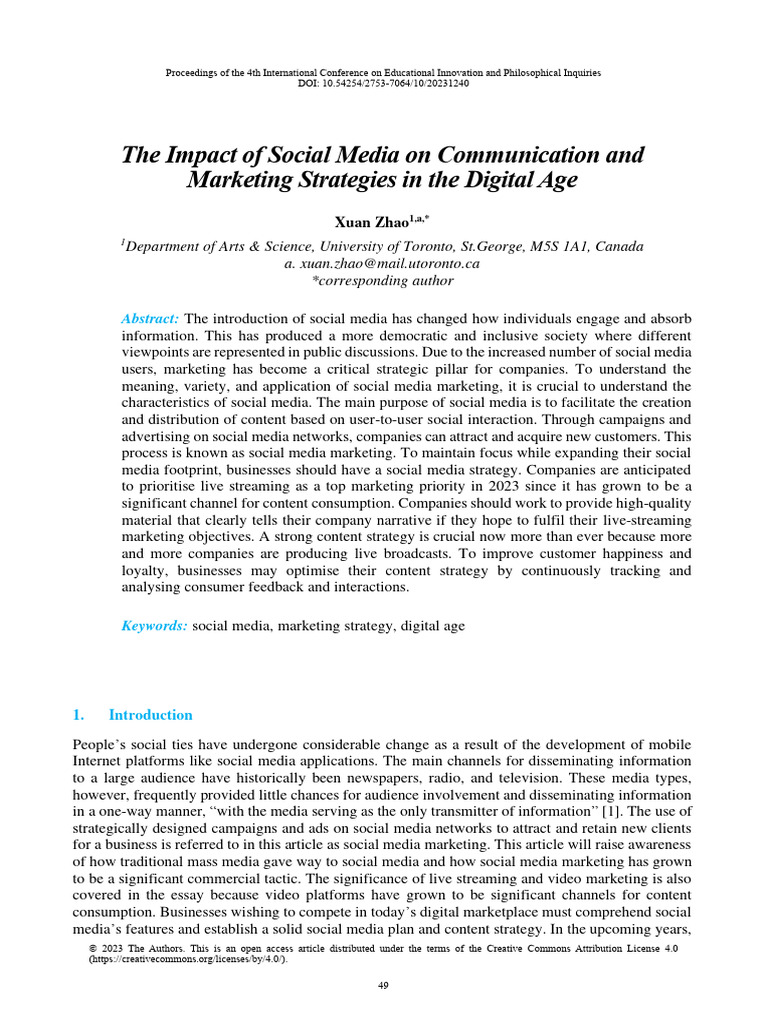 The Impact of Social Media On Communication | PDF | Social Media | Popular Culture & Media Studies